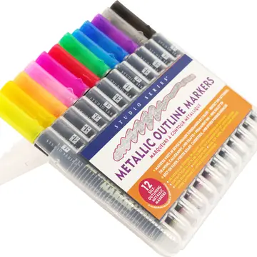 Studio Series Metallic Outline Markers (Set of 12 Markers) by Peter ...